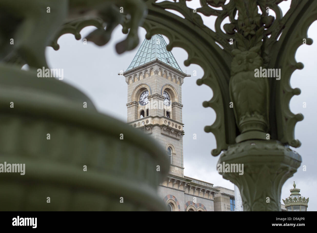 Pictured is a tower of a Town Hall building Dún Laoghaire Stock Photo ...