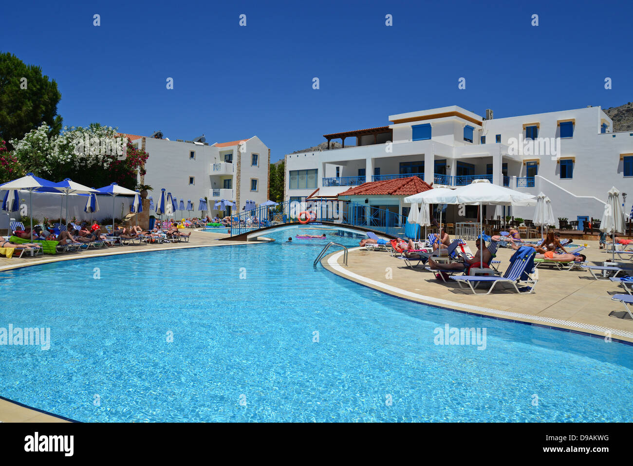 Lindia Thalassa Resort hotel pool, Pefkos, Rhodes (Rodos), The ...