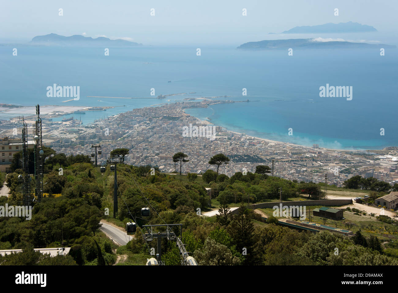 Trapani, view from Erice, Sicily, Italy , Trapani, Blick von Erice ...
