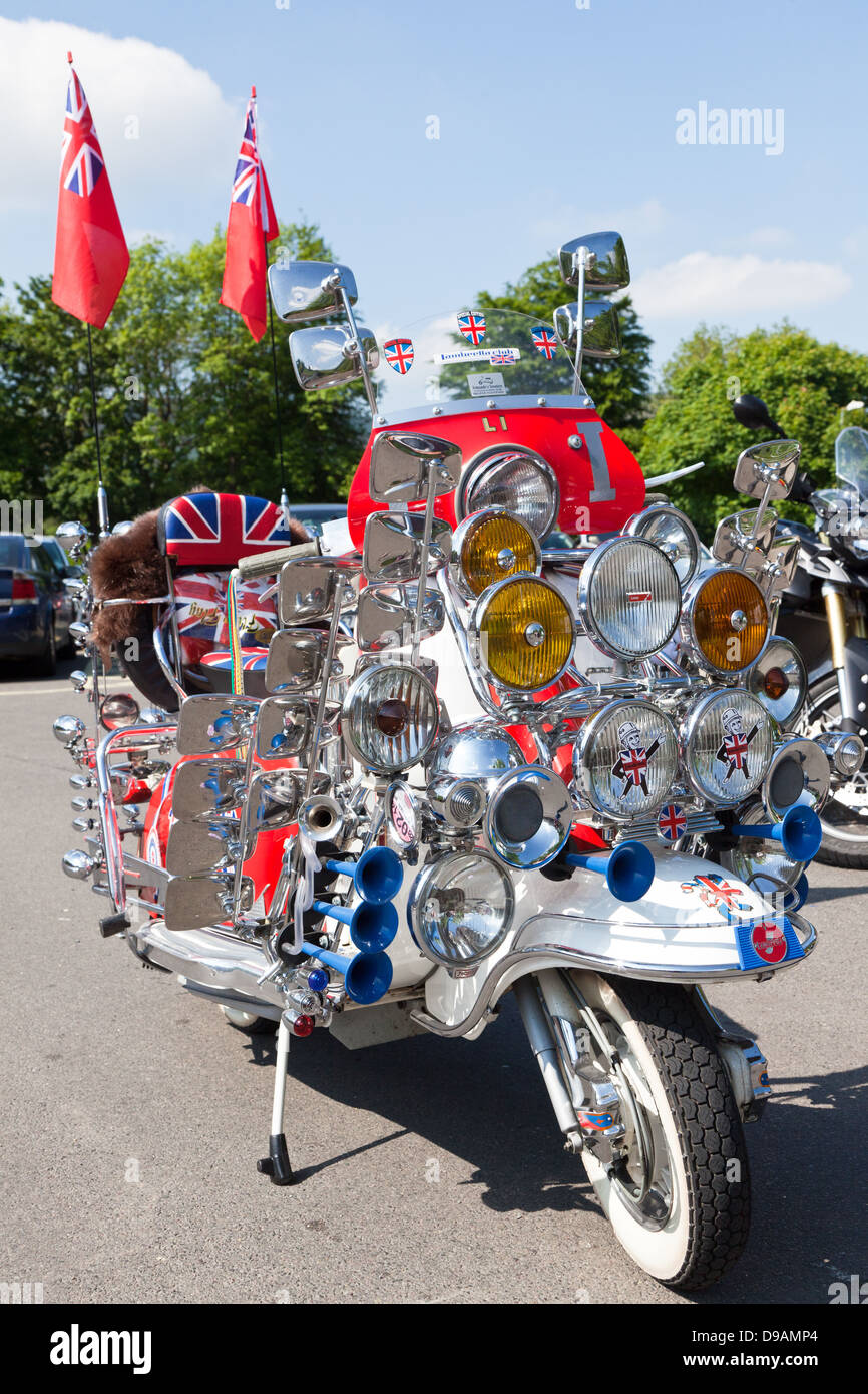 Mods Lambretta Scooter With Extra Lights Peak District Derbyshire UK ...