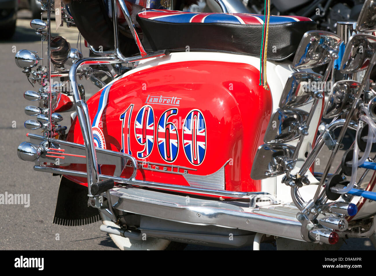 Mods Lambretta Scooter With Extra Lights Peak District Derbyshire UK ...