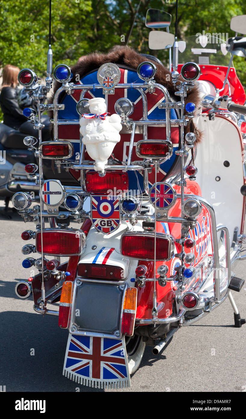 Mods Lambretta Scooter With Extra Lights Peak District Derbyshire UK ...
