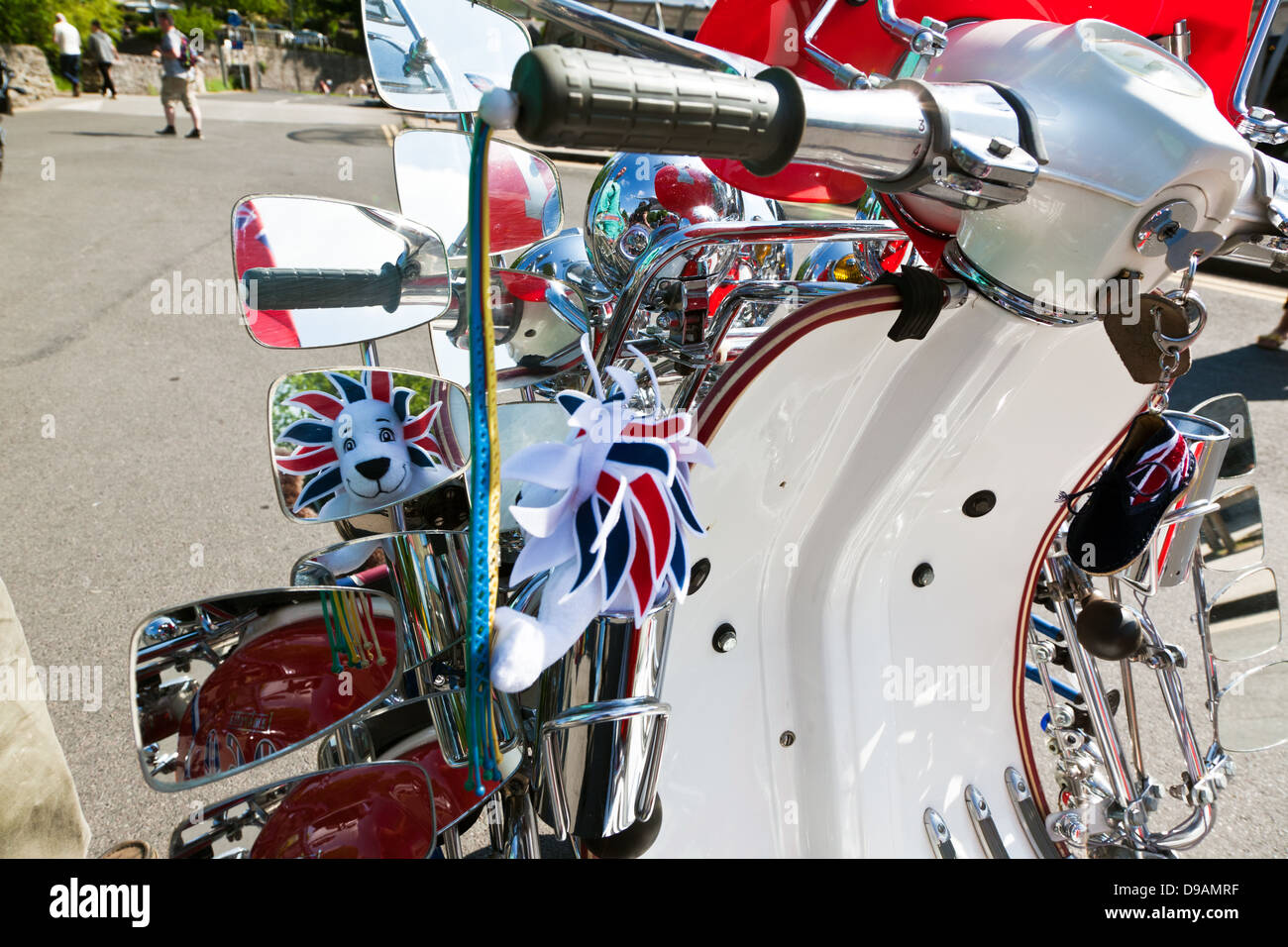Mods Lambretta Scooter With Extra Lights Peak District Derbyshire UK ...