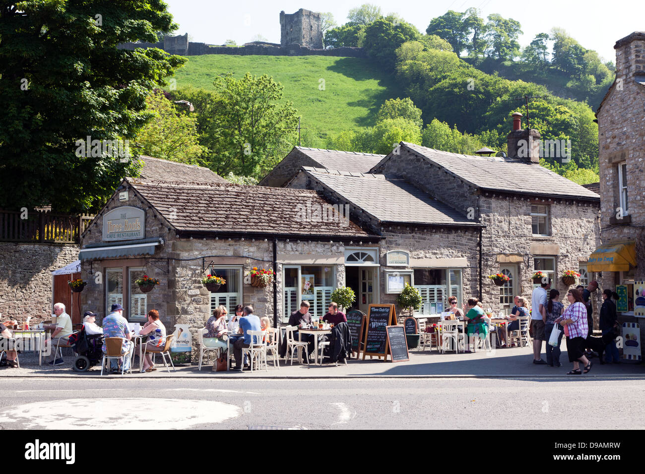 Cafe Castleton Peak District Derbyshire UK Stock Photo - Alamy