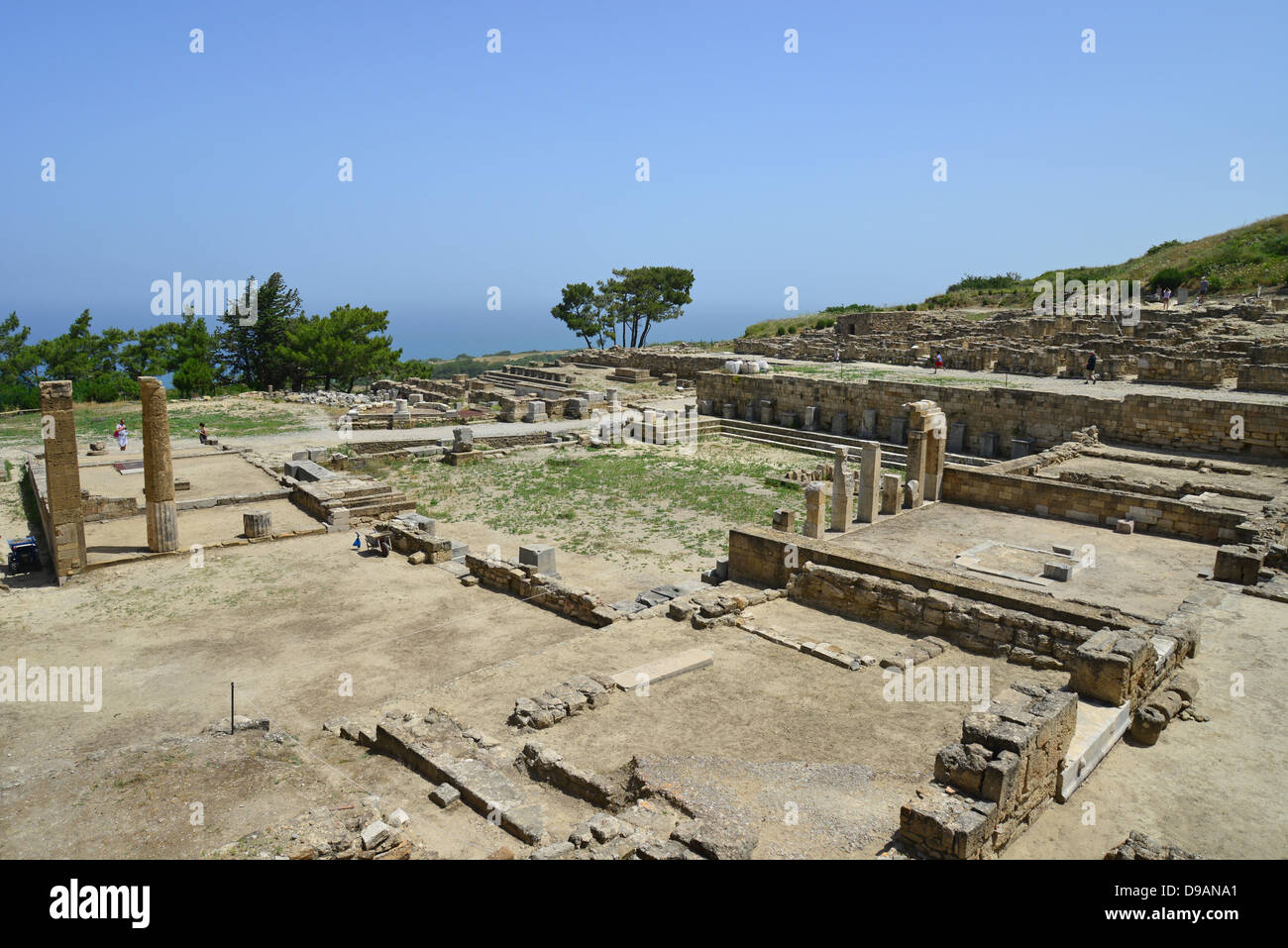 Lower terrace at ruins of Ancient Kameiros, Kalavarda, Rhodes (Rodos ...