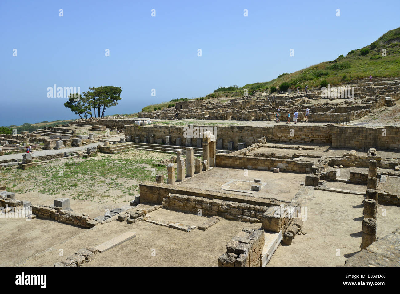 Lower terrace at ruins of Ancient Kameiros, Kalavarda, Rhodes (Rodos ...