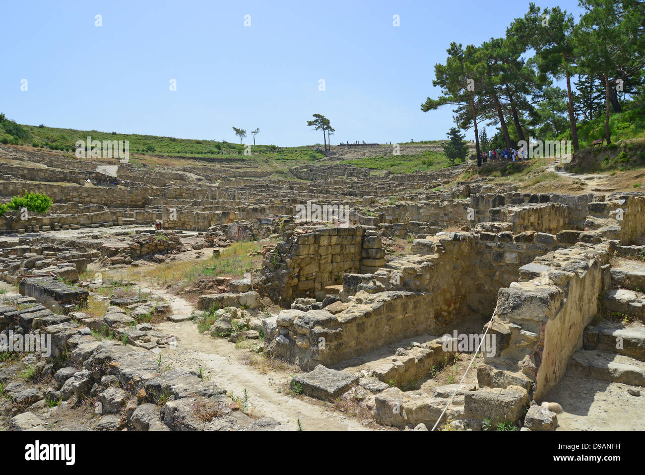 Upper terrace at ruins of Ancient Kameiros, Kalavarda, Rhodes (Rodos ...