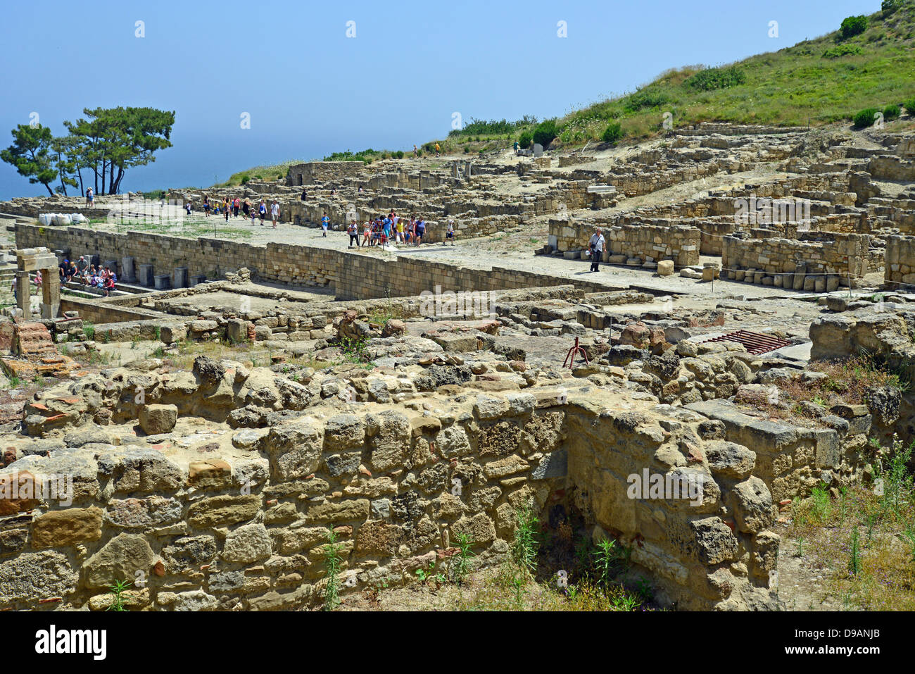 Middle terrace at ruins of Ancient Kameiros, Kalavarda, Rhodes (Rodos ...