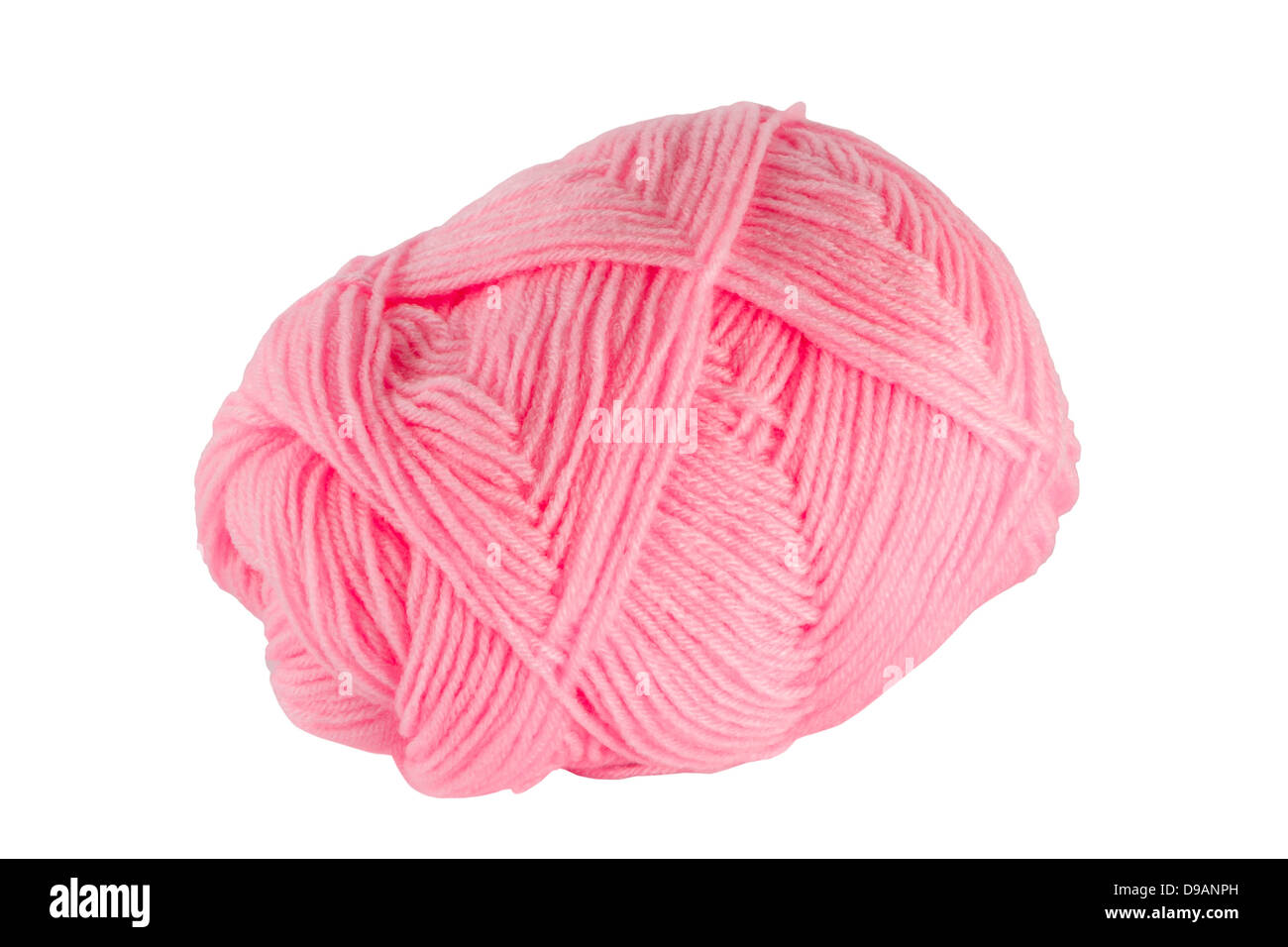 Pink ball of yarn isolate Stock Photo - Alamy