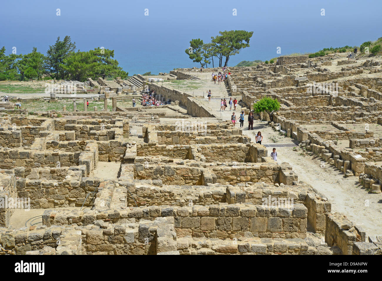 Middle terrace at ruins of Ancient Kameiros, Kalavarda, Rhodes (Rodos ...