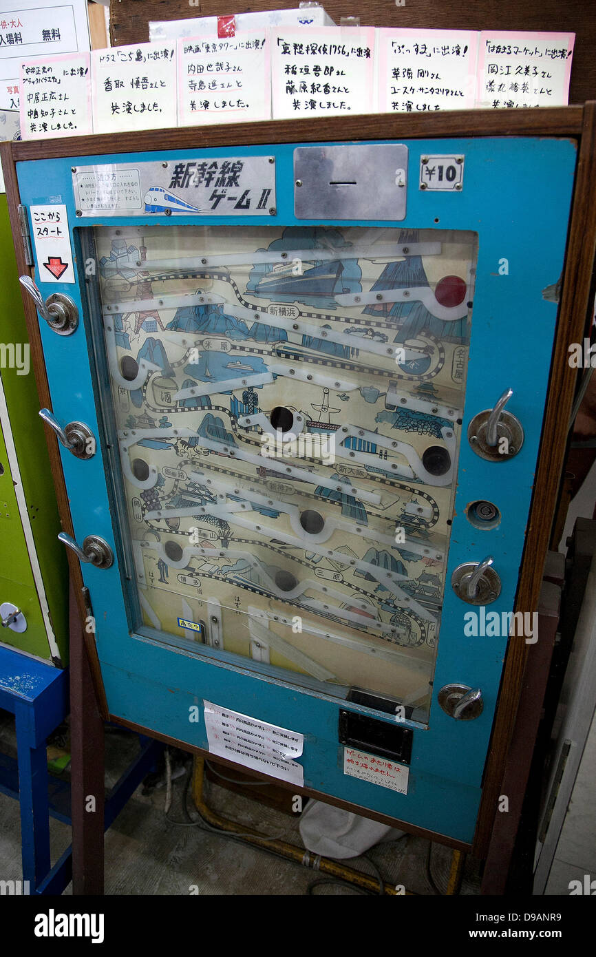 Tokyo, Japan - The Shinkansen game machine is one of the most famous ...
