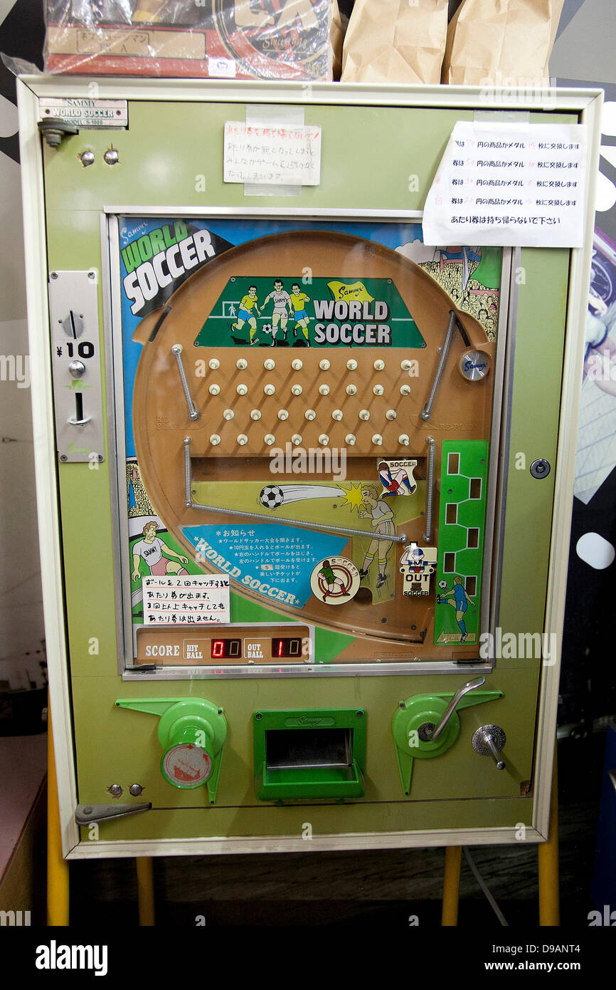 Tokyo, Japan - The World Soccer game machine is one of the most famous ...