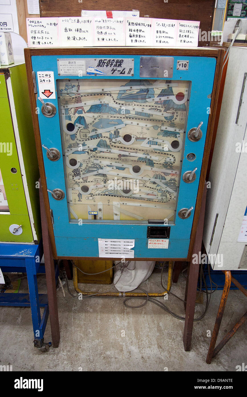 Tokyo, Japan - The Shinkansen game machine is one of the most famous ...