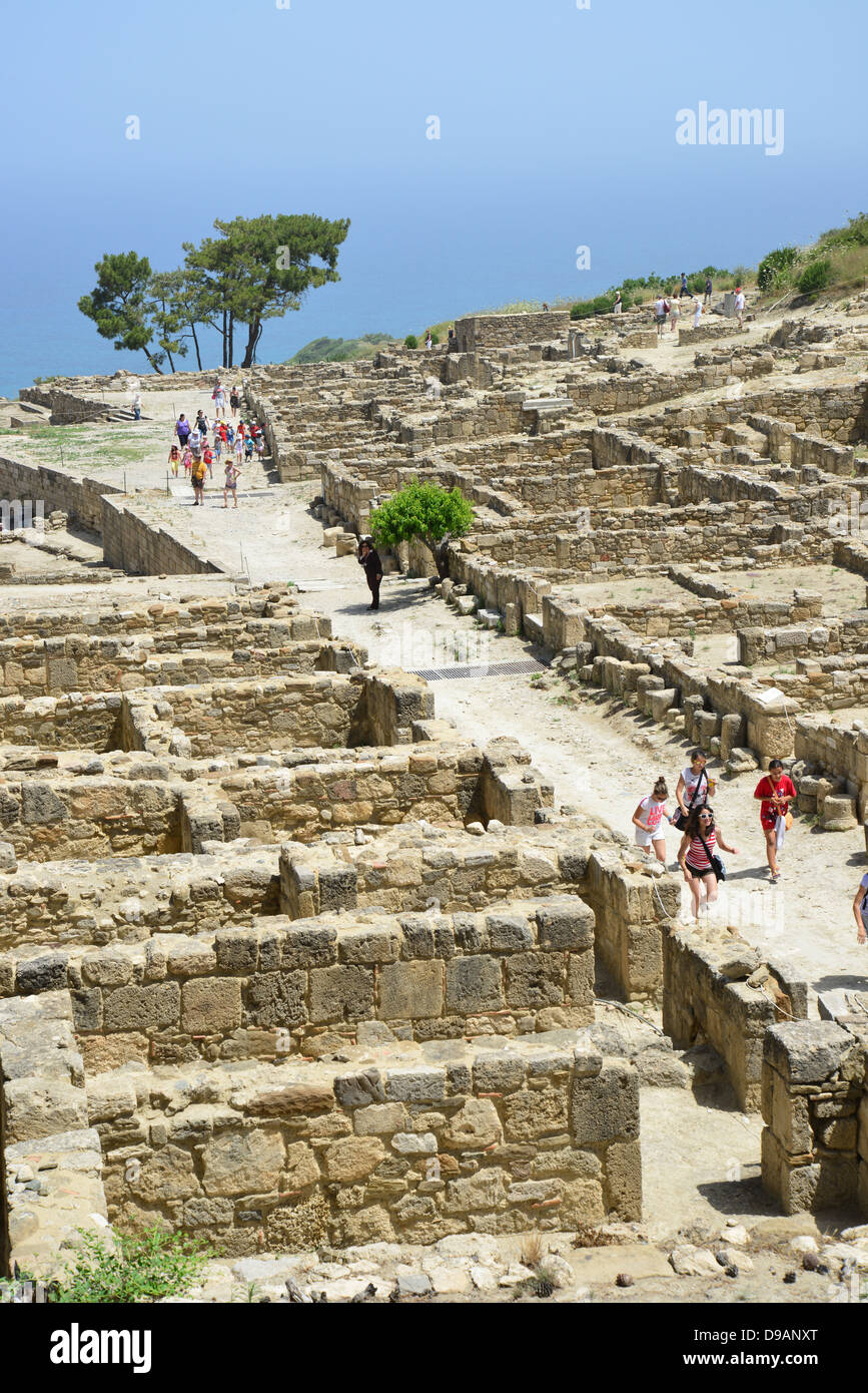 Middle terrace at ruins of Ancient Kameiros, Kalavarda, Rhodes (Rodos ...