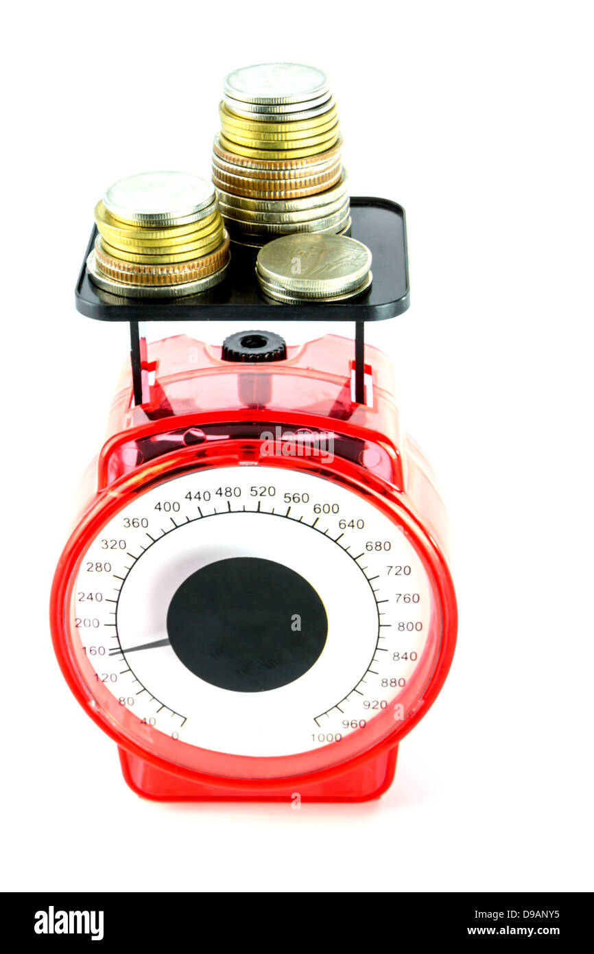 Coins scale Cut Out Stock Images & Pictures - Alamy