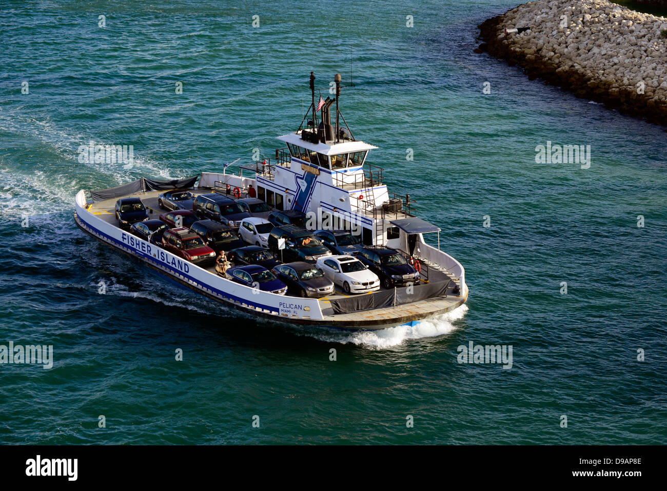 Fisher Island Car Ferry Miami Florida FL US Atlantic Stock Photo - Alamy