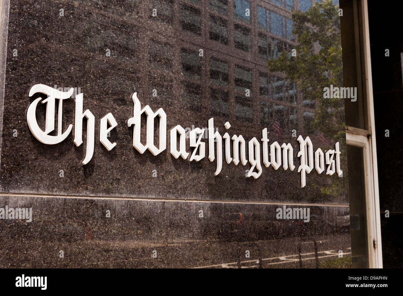 The Washington Post building sign Stock Photo - Alamy