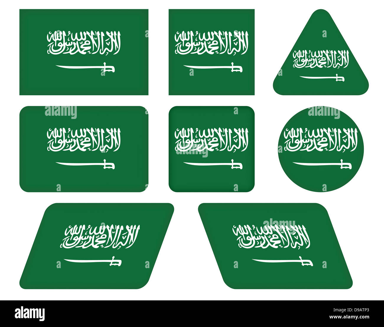 set of buttons with flag of Saudi Arabia Stock Photo - Alamy