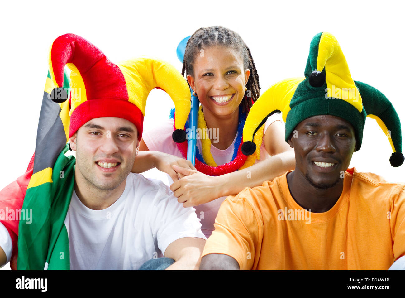 group of soccer fans, isolated on white Stock Photo - Alamy