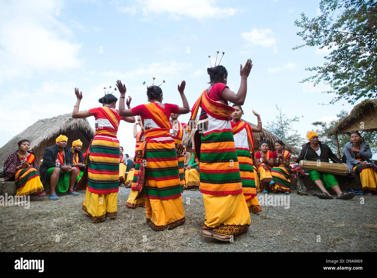 Indian naga women dancing folk hi-res stock photography and images - Alamy