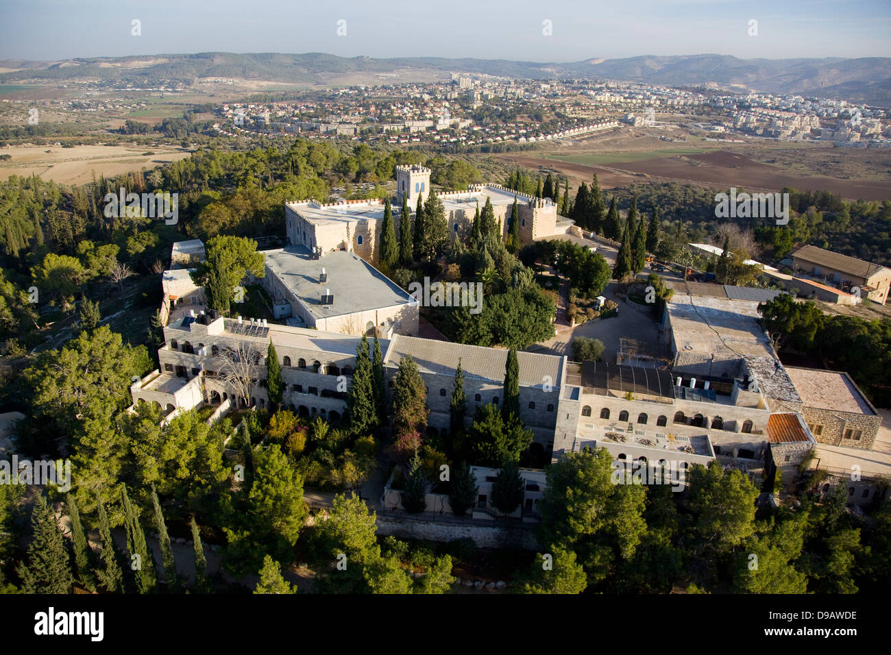 An aerial photo of Beit Jamal monastery Stock Photo - Alamy