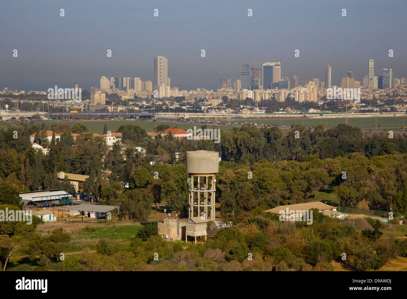 An aerial photo of Mikve Israel School in Holon Stock Photo - Alamy