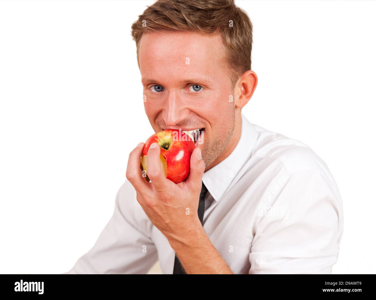 man with apple Stock Photo - Alamy