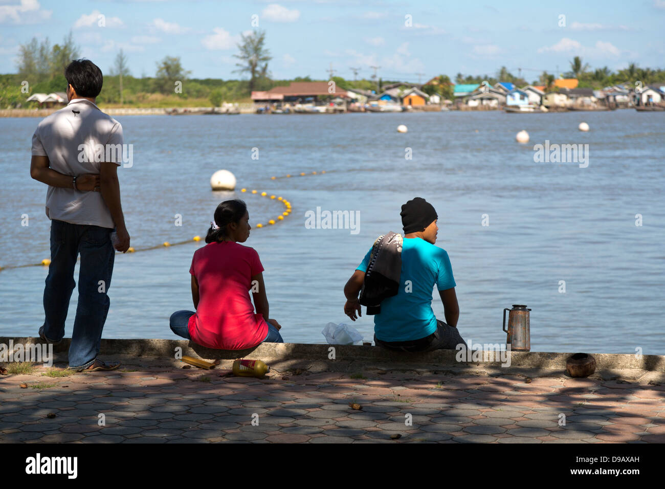 People looking over the River Pak Nam Krabi in Thailand Stock Photo - Alamy