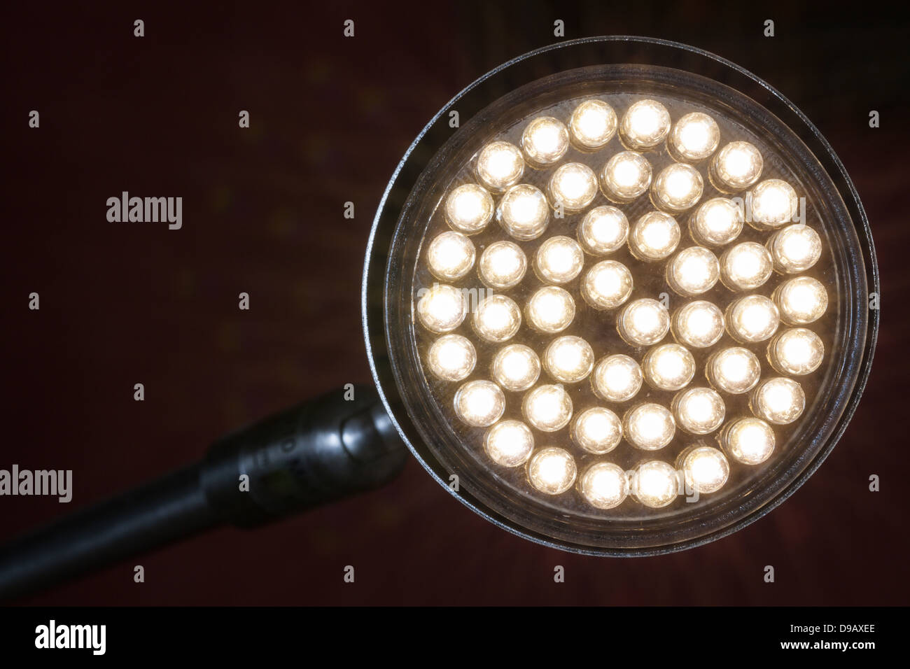 LED lamp on black background Stock Photo - Alamy