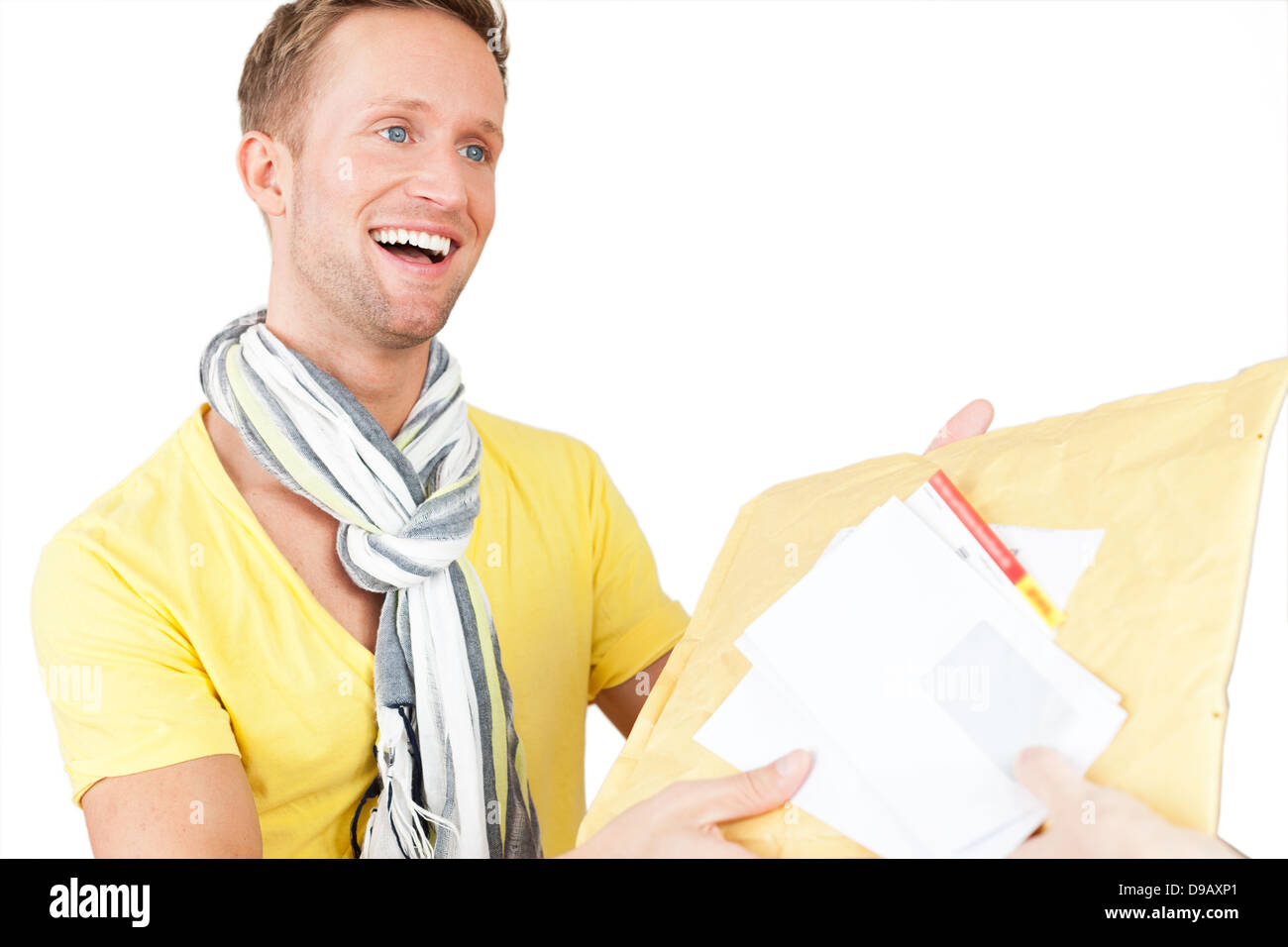 Postman letter smile hi-res stock photography and images - Alamy