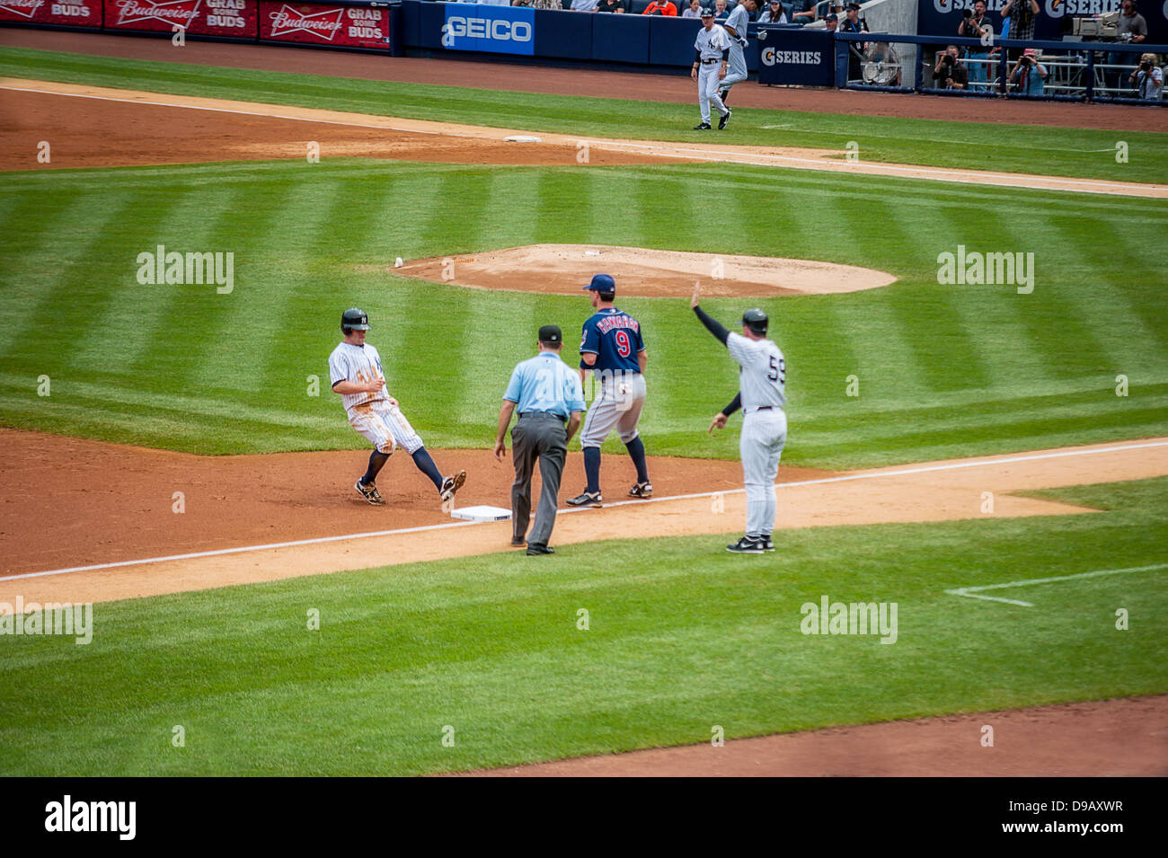 The New York Yankees playing at their home ground Stock Photo - Alamy