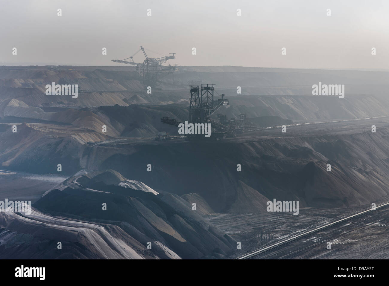 Germany, View of brown charcoal mining at Garzweiler Stock Photo - Alamy