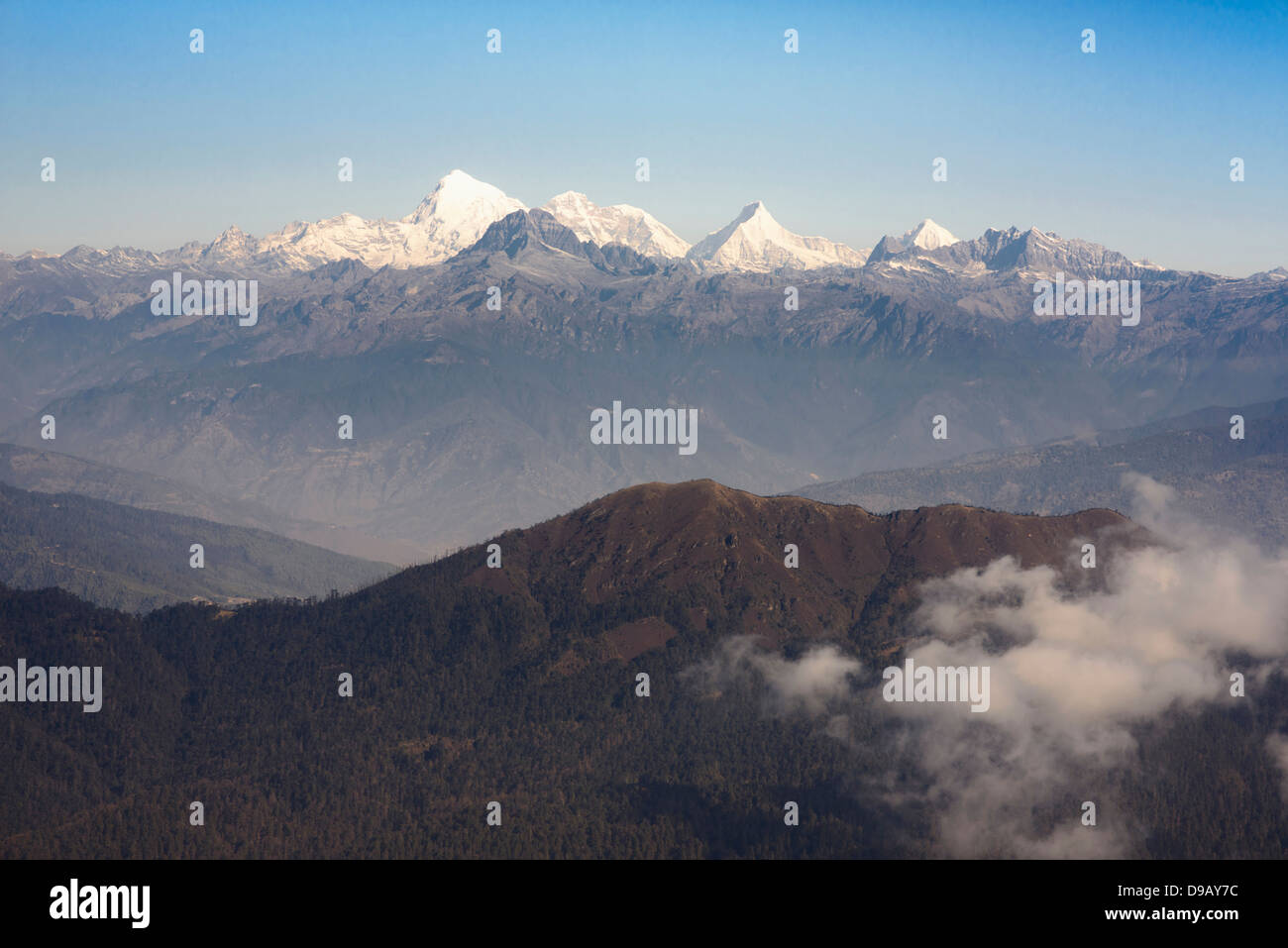 Bhutan, View of Jomolhari Mountain Stock Photo - Alamy