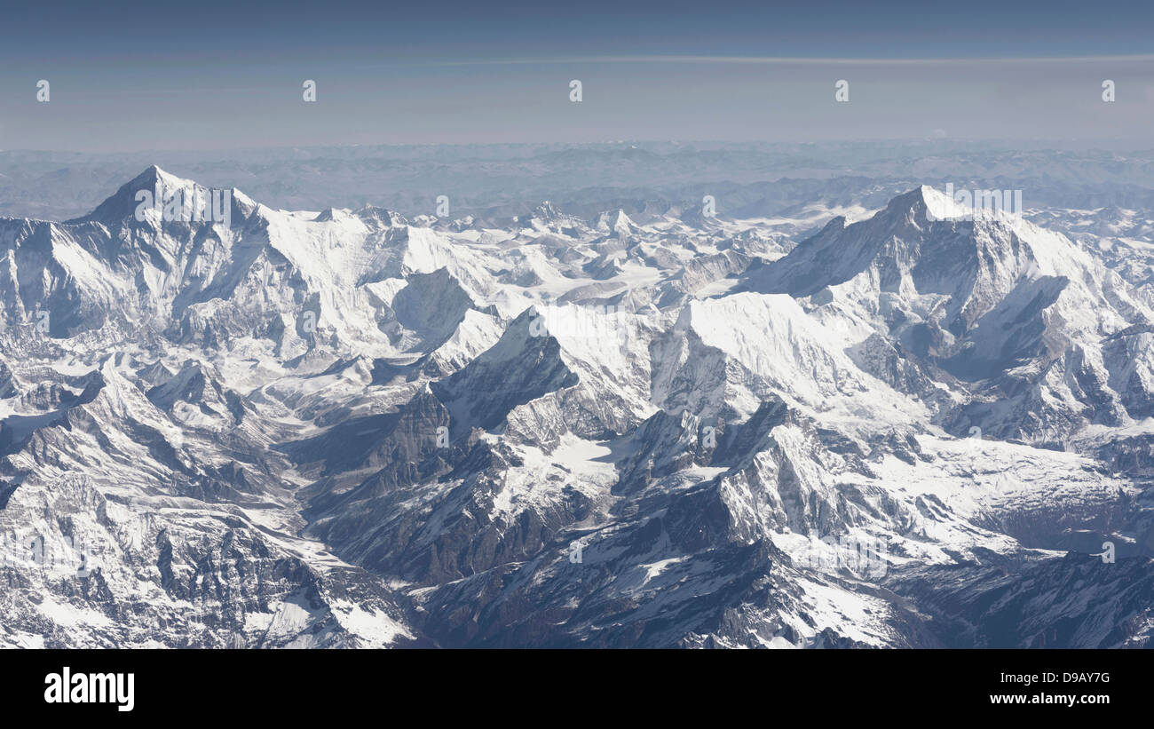 Aerial view of Himalayas Stock Photo - Alamy