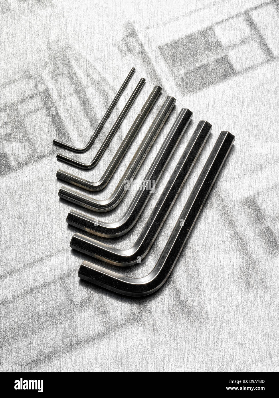 Alley keys on blue print, close up Stock Photo - Alamy