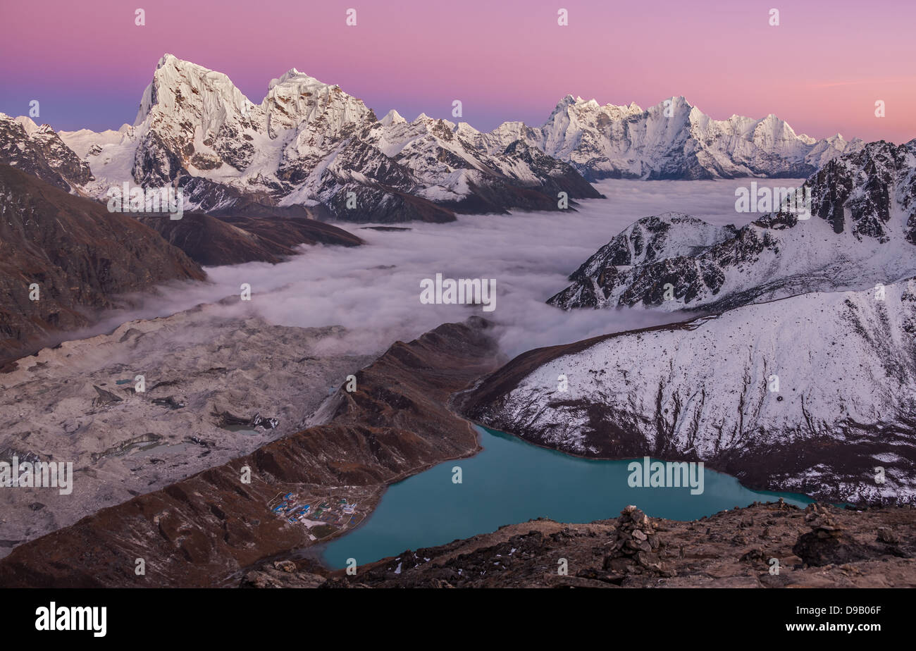 Sunset in Himalayas Stock Photo - Alamy