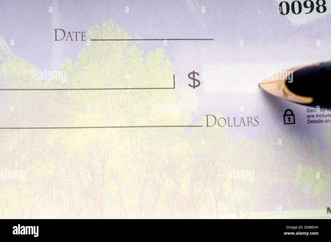 Writing a check Stock Photo - Alamy