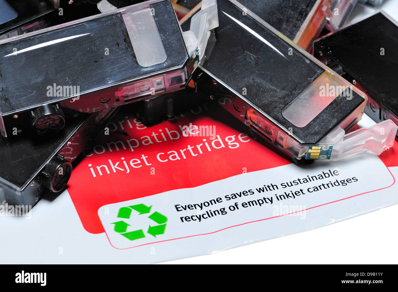 Used inkjet cartridges Stock Photo - Alamy