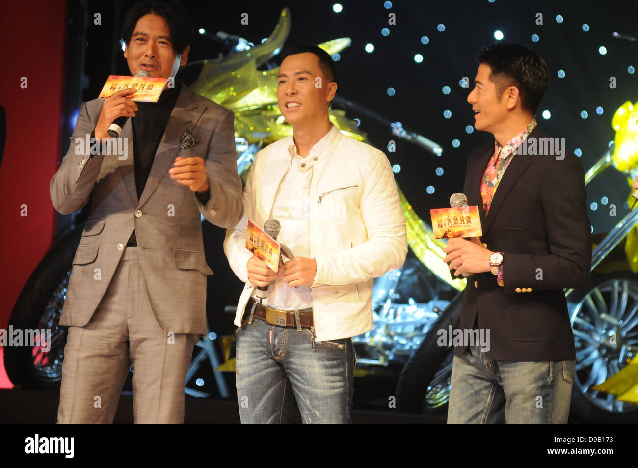 Chow Yun Fat, Aaron Kwok and Donnie Yen at press conference of movie ...