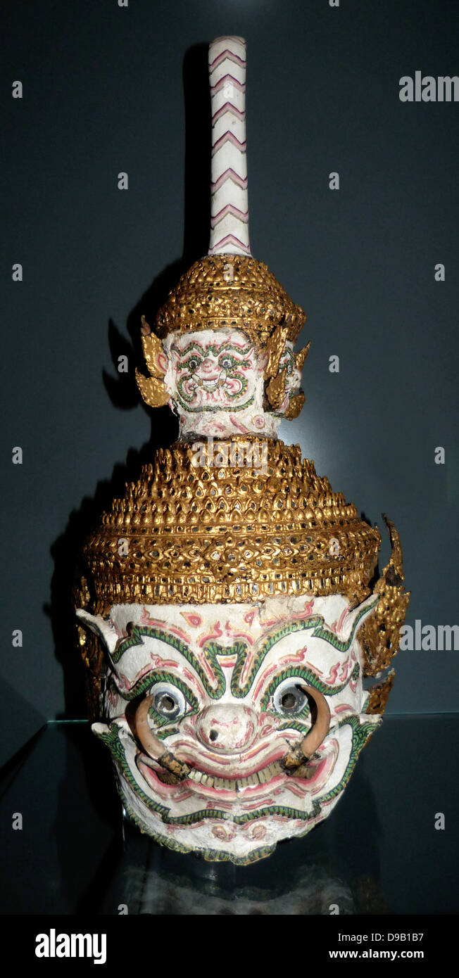Dance Mask circa 1850-1900. This mask would have worn by an actor ...