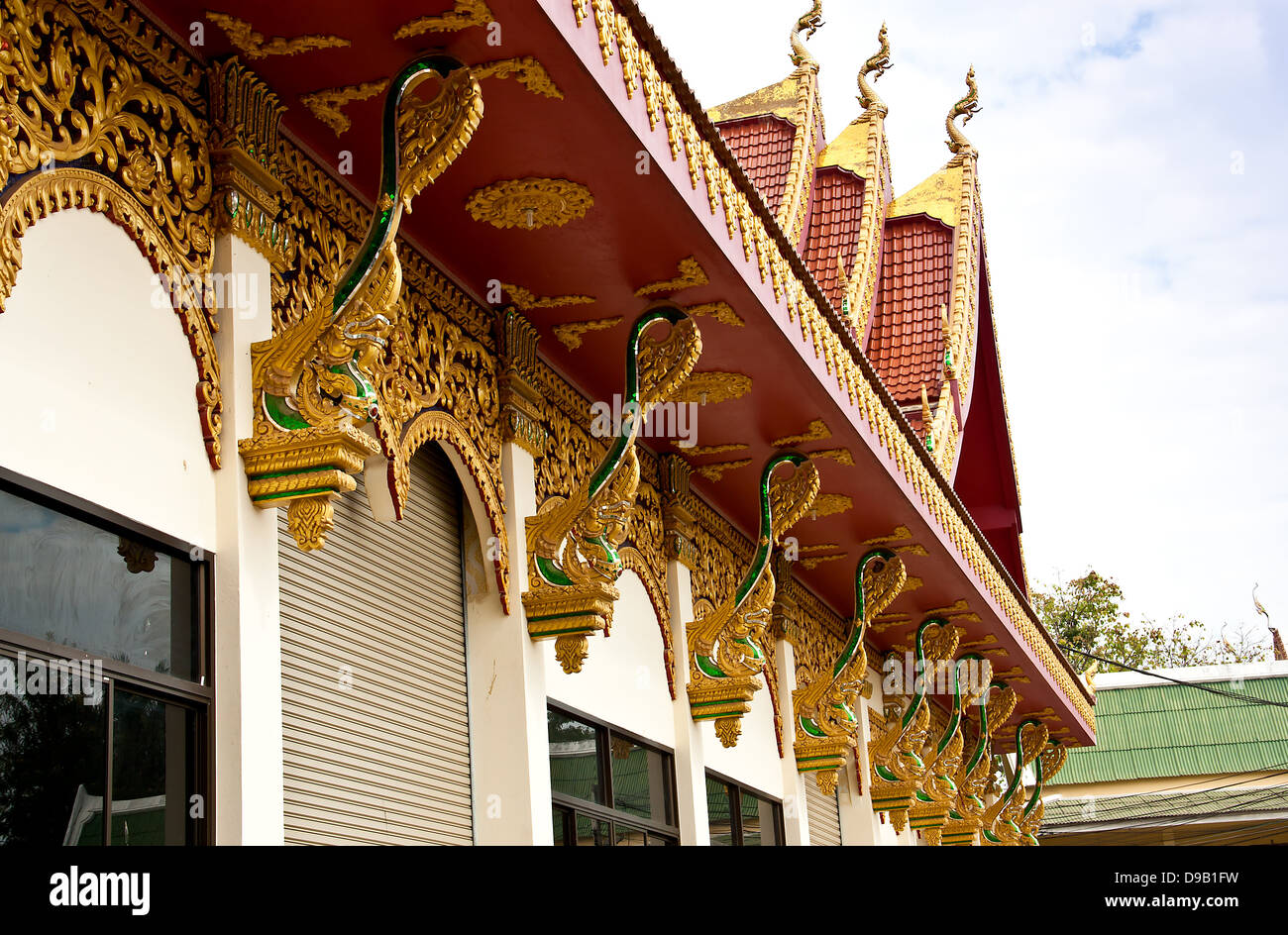 Architecture of the temple In Thailand Stock Photo - Alamy