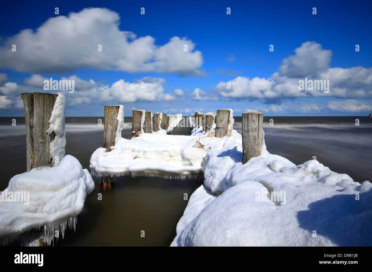 Germany, Mecklenburg Vorpommern, View of Baltic sea in winter Stock ...