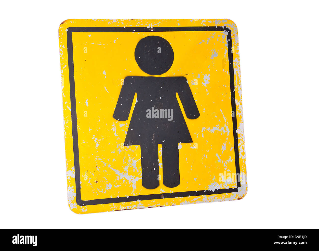 Women's room sign isolated on white background Stock Photo - Alamy