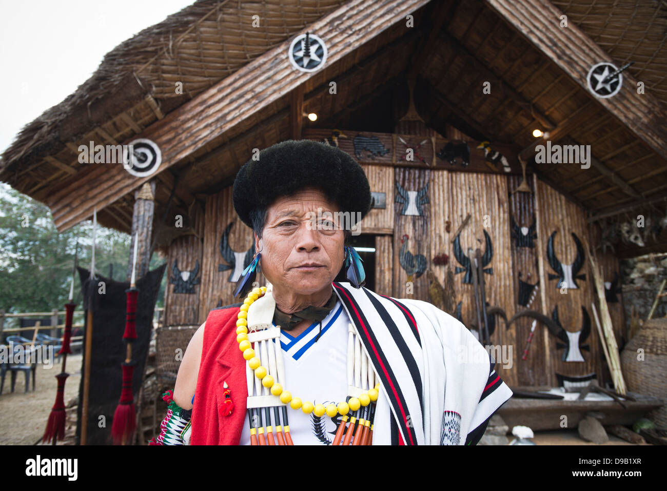 Angami naga tribe man at hornbill festival hi-res stock photography and ...
