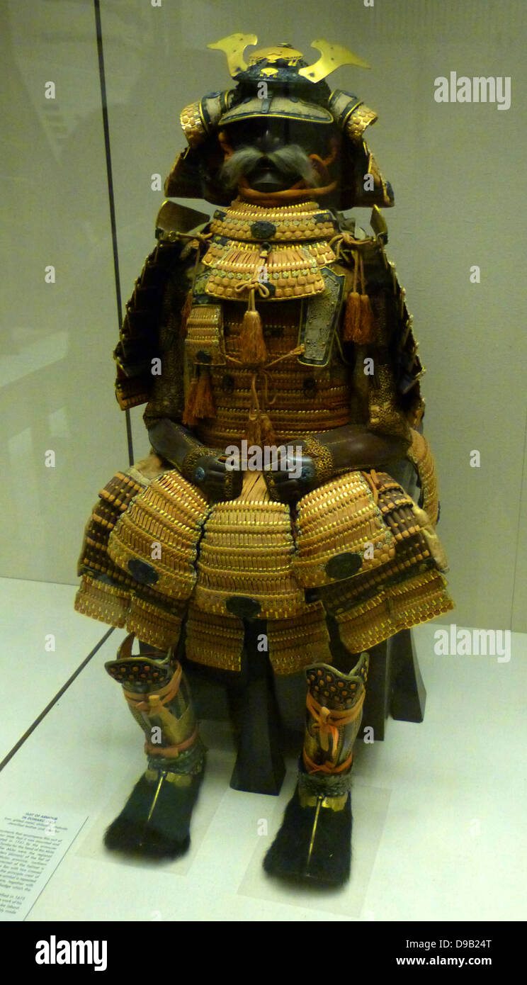 Suit of armour belonging to a Japanese Samurai warrior, circa 1560 ...