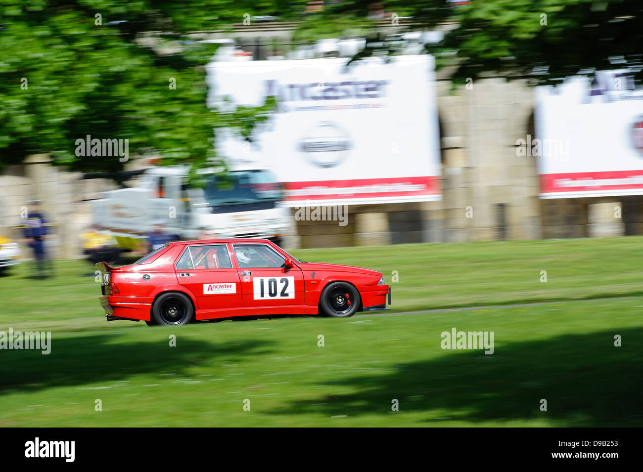 A car racing around Crystal Palace Park in London for the Motorsport at ...