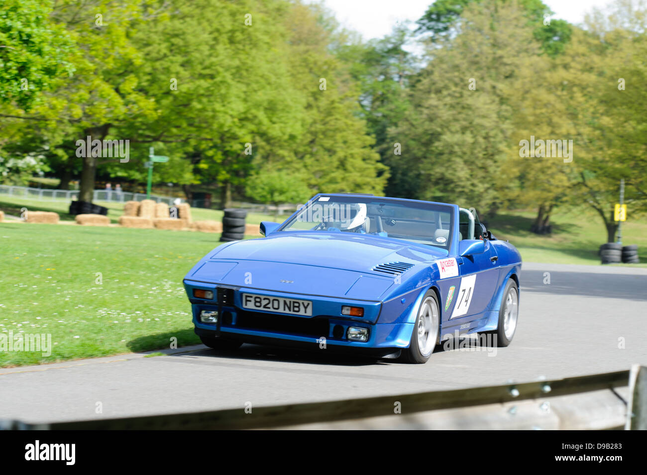 A car racing around Crystal Palace Park in London for the Motorsport at ...