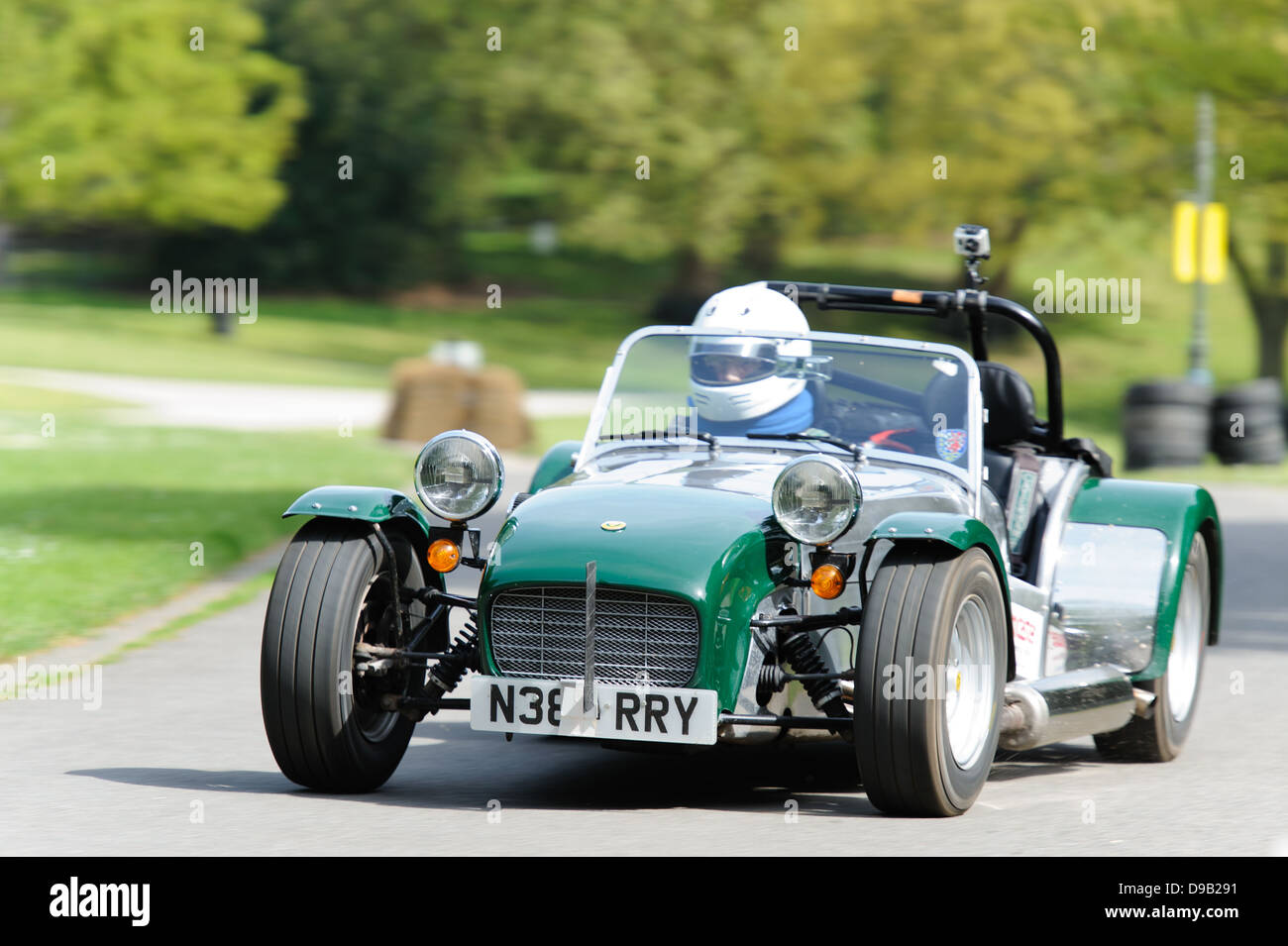A car racing around Crystal Palace Park in London for the Motorsport at ...