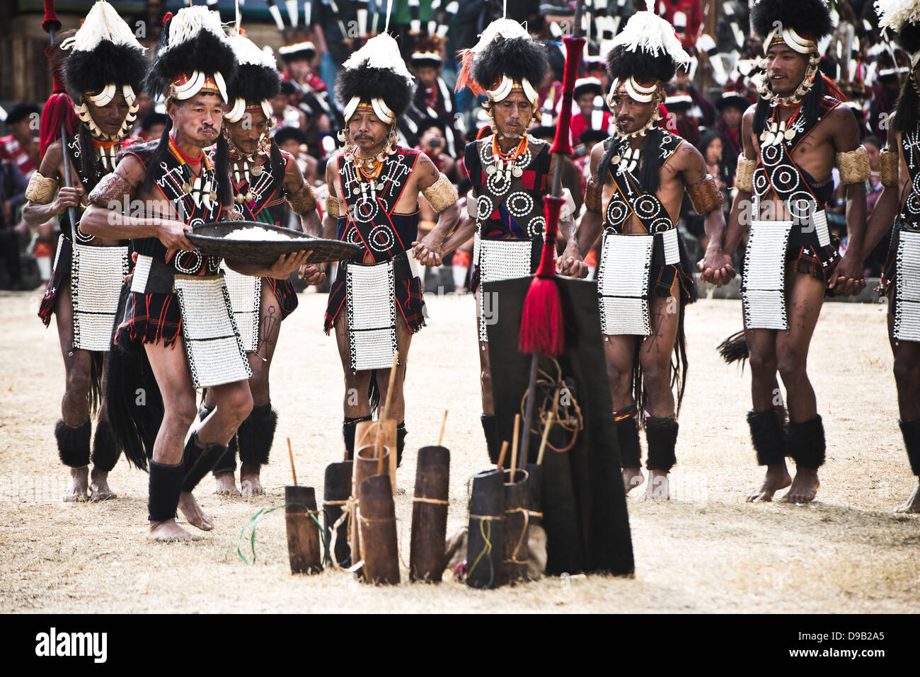 Naga tribes men in dance hi-res stock photography and images - Alamy