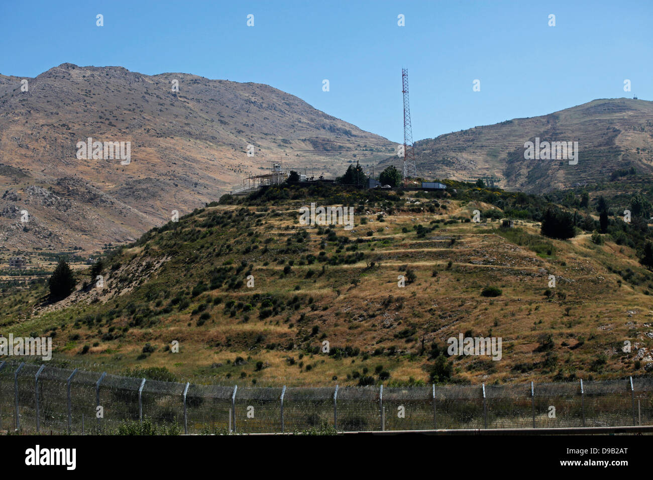 The so called "Shouting Hill" in the Syrian controlled area near the ...